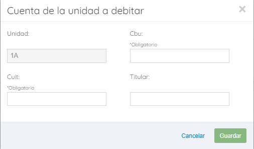 Configuración Débito Directo – Expensas Online
